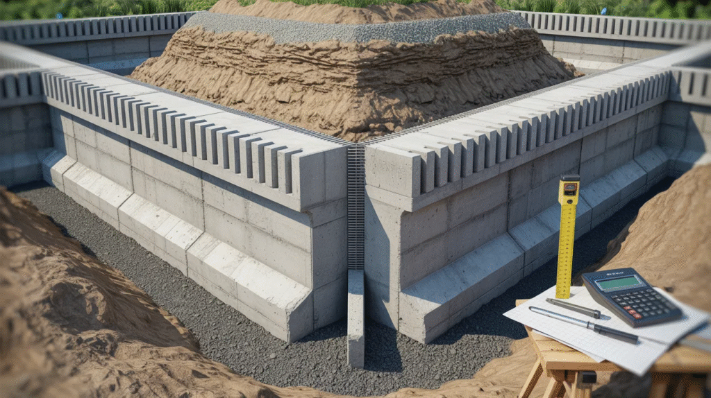 Retaining Wall Footing Design: Step-by-Step Calculations - House Structures